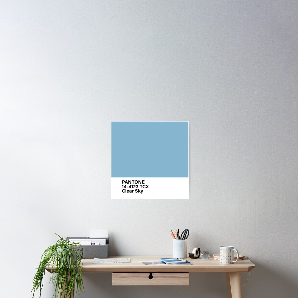 "PANTONE 14-4123 TCX Clear Sky" Poster for Sale by princessmi-com ...