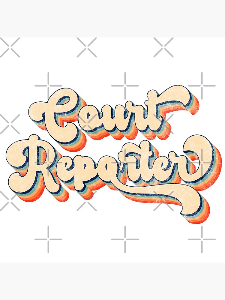 "Court Reporter Retro Vintage 80s" Poster for Sale by AnkitandPunkit ...