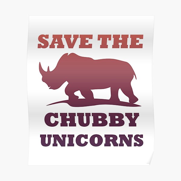 Póster «Rhino Design en degradado de color melocotón y morado» de Cute ...