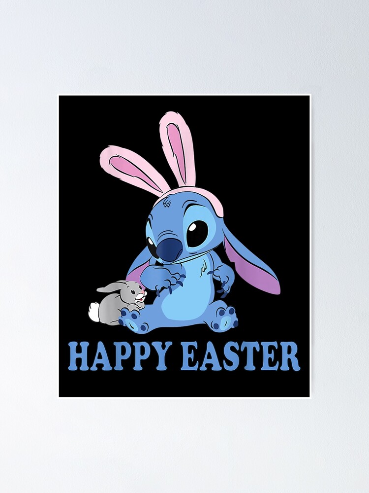 "Stitch Happy Easter" Poster for Sale by GomezUSArt | Redbubble