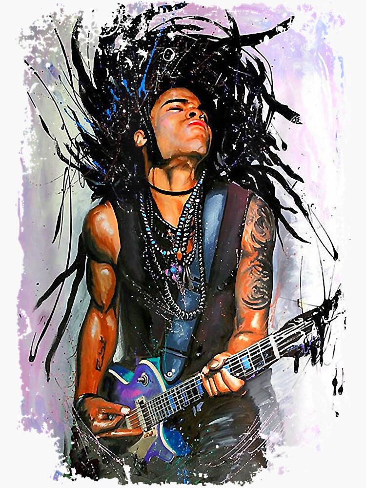 "Lenny Kravitz" Sticker by onemidnightw | Redbubble