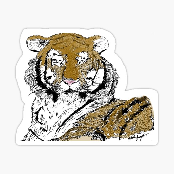 "Tiger Eyes" Sticker for Sale by mfraysher | Redbubble