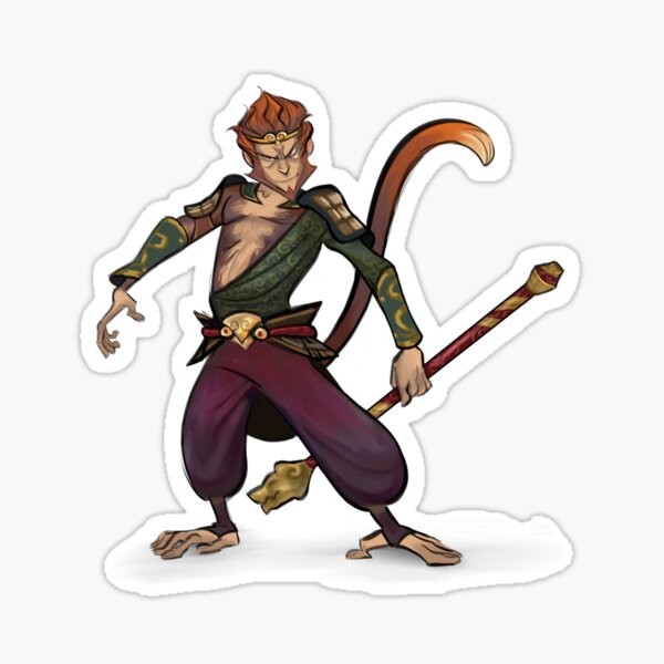 "Monkey King" Sticker for Sale by supernovart | Redbubble