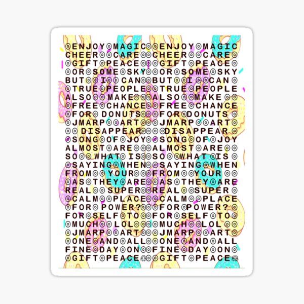 "I Can Make Donuts Disappear Stereogram" Sticker for Sale by JMarP ...