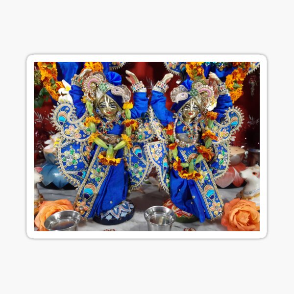 "Sri Sri Gaura Nitai - Hare Krishna" Sticker by Lotus-Lily | Redbubble