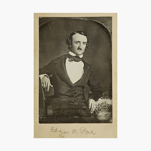 Lámina fotográfica «Edgar Allan Poe sentado retrato Vintage Foto ...