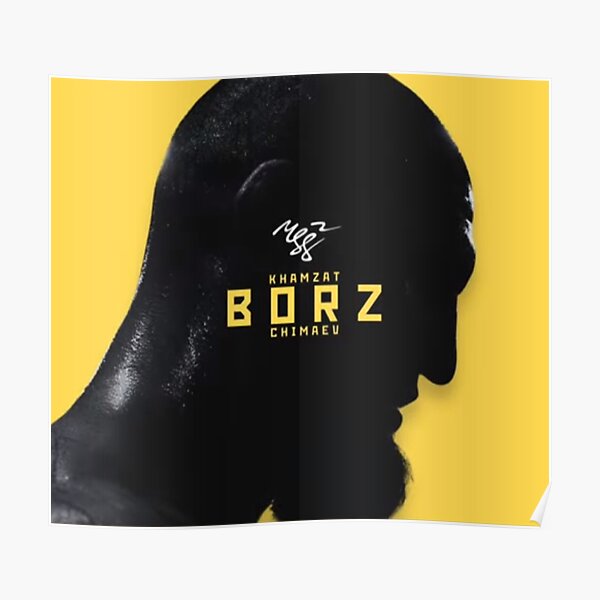 "Khamzat Chimaev BORZ - Chechen wolf" Poster by 90sUnderdogs | Redbubble