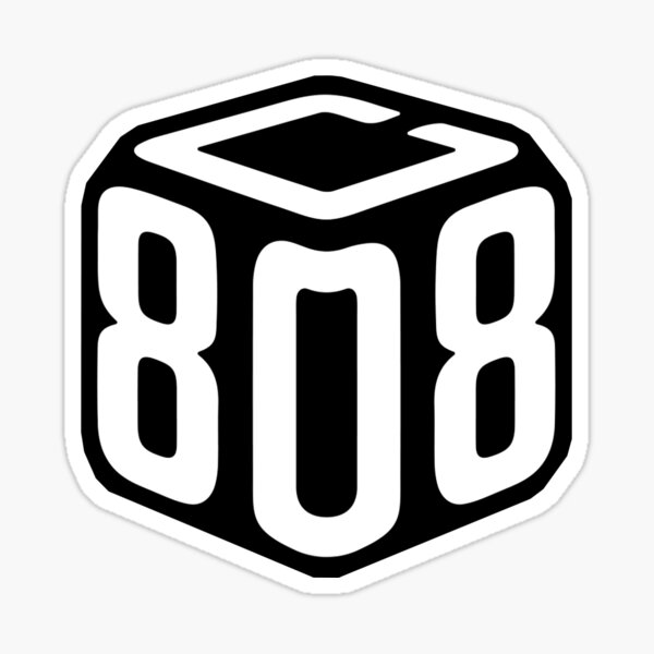 "Crate 808 Black Sticker" Sticker by threedegrees | Redbubble