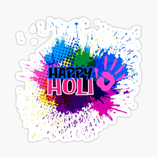 "Happy Holi Festival Classic ." Sticker by zahrizafeder | Redbubble