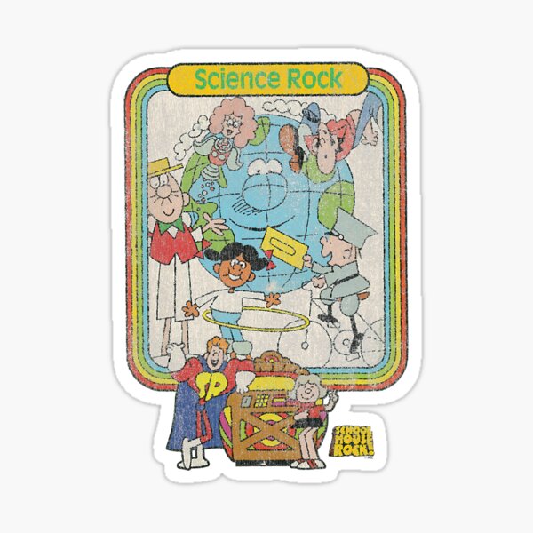 "Schoolhouse Rock Science Rock" Sticker for Sale by RolanoRomse | Redbubble
