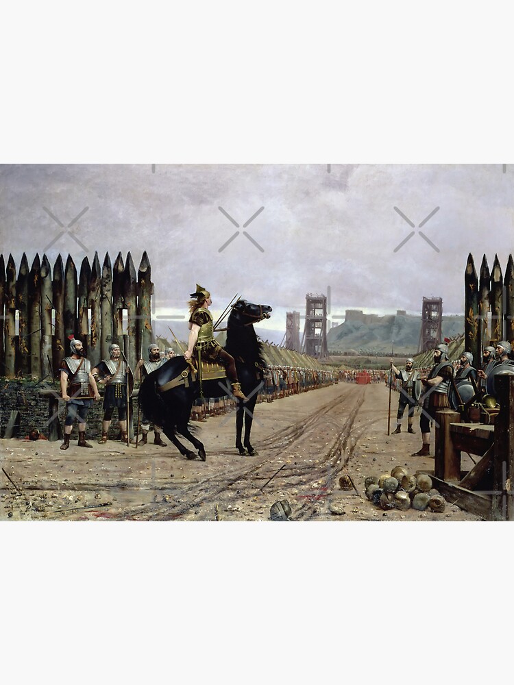 Pegatina «Vercingétorix se rinde a César - Vercingétorix se rend à ...