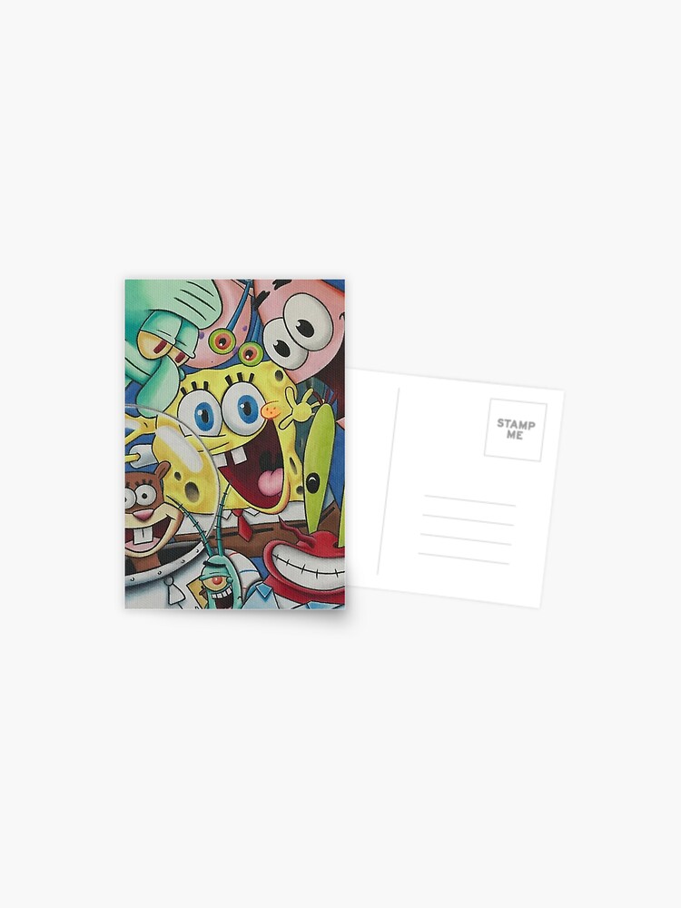"Spongebob and friends! cartoon poster poster " Postcard for Sale by ...