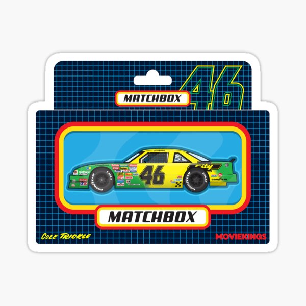 "Cole Trickle 46 City Days of Thunder Matchbox Toy Illustration Sticker ...