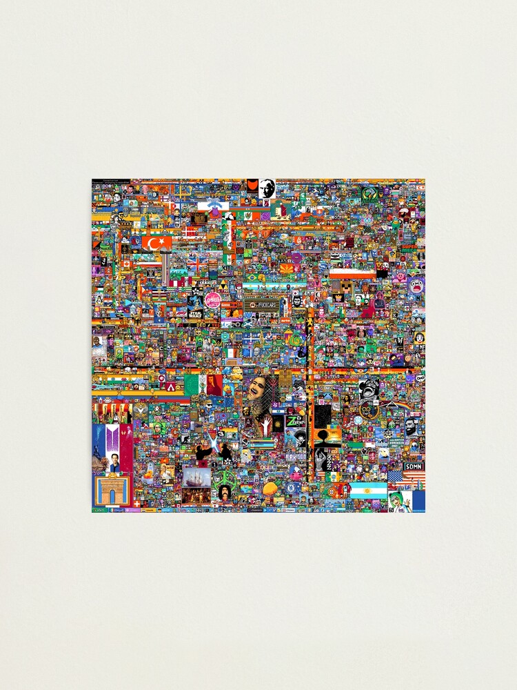 Lámina fotográfica «r/place 2022 Ultra HD Reddit Place Final oficial ...