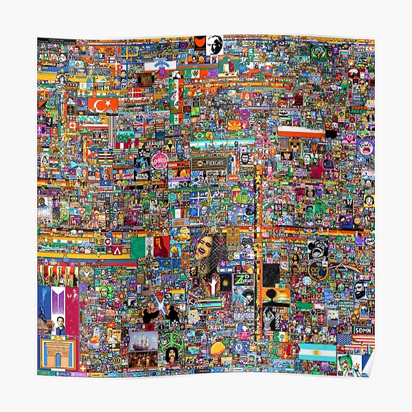 "r/place 2022 Ultra HD Reddit Place Official Final" Poster by ...