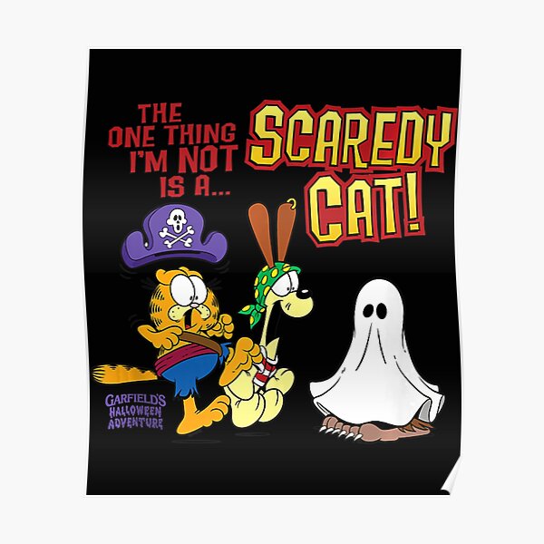 "Garfield Scaredy Cat" Poster for Sale by startzrbuncks | Redbubble