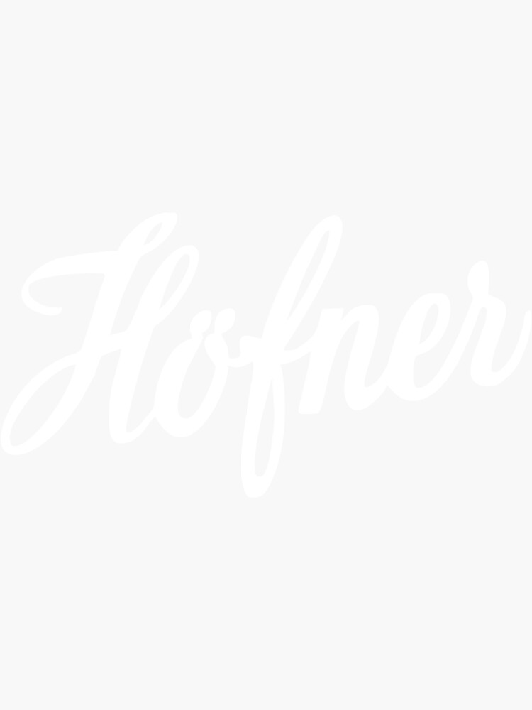 "Hofner Logo Merchandise " Sticker by lowfahad69 | Redbubble