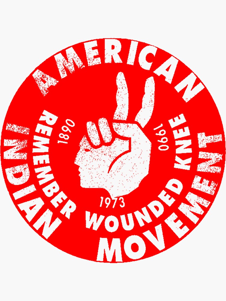 "AIM (American Indian Movement) Classic" Sticker by PaulaSwann1 | Redbubble