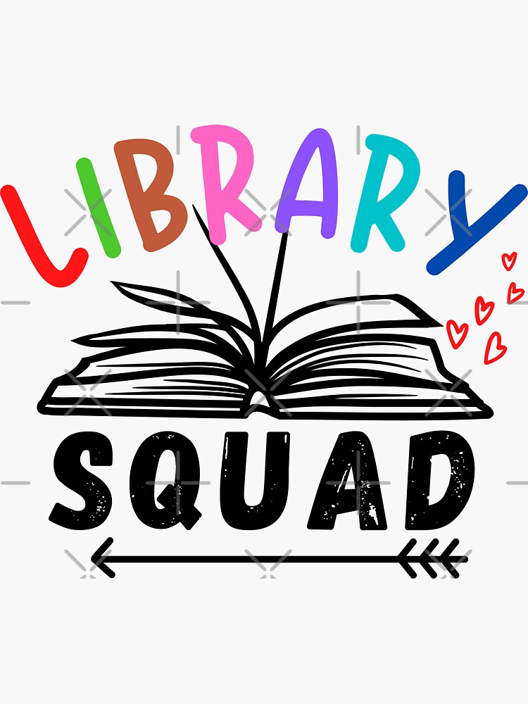 "library squad" Sticker by ronaldsonou | Redbubble