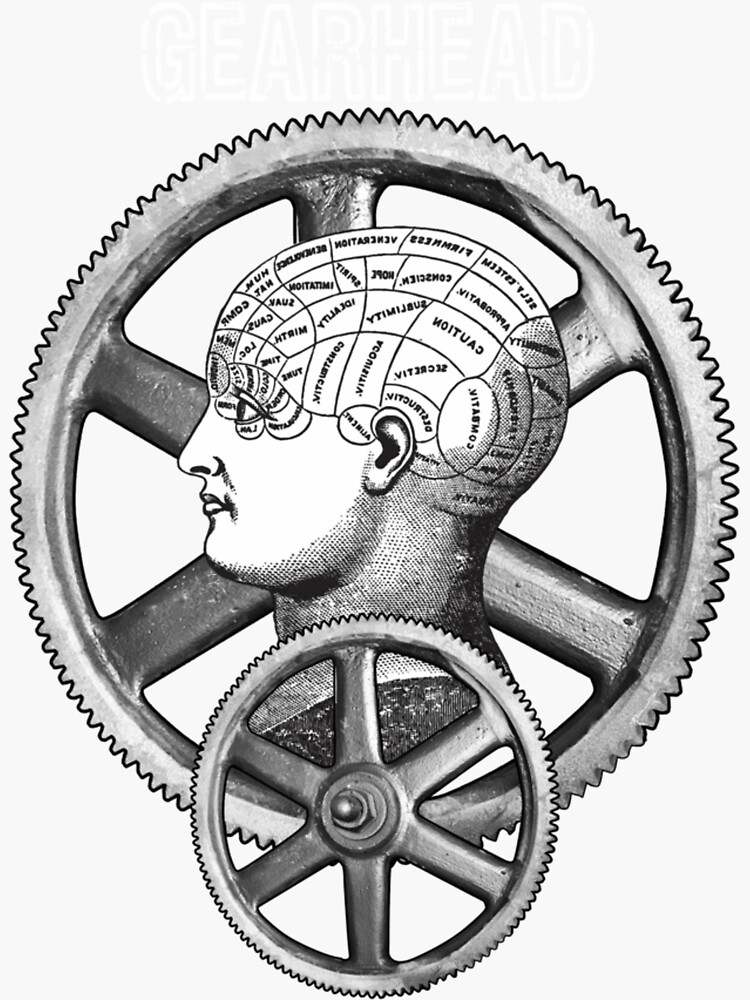 "Gearhead" Sticker by TennsiKiloka | Redbubble