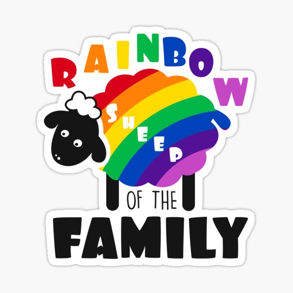 "Rainbow Sheep" Sticker by CreativeArt335 | Redbubble