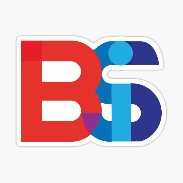 "Logo design using typography" Sticker by JIMENBubble | Redbubble