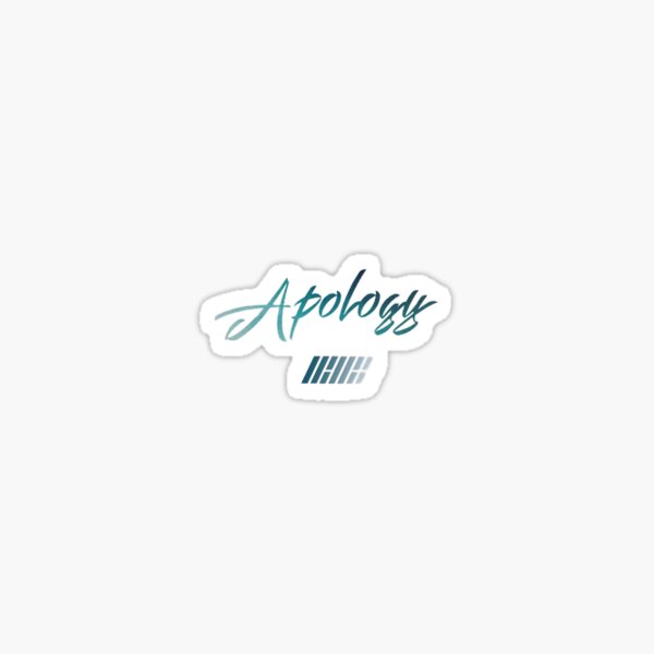 "Ikon Apology" Sticker for Sale by sonson6104 | Redbubble