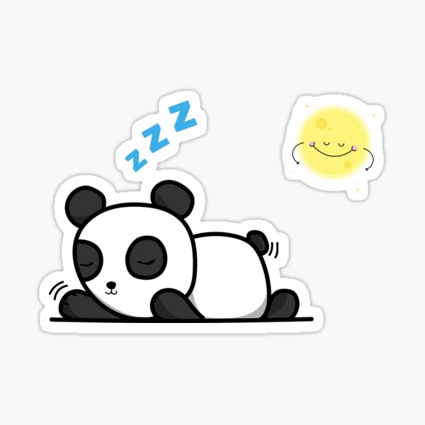 "Sleeping panda" Sticker by ByMilagra | Redbubble