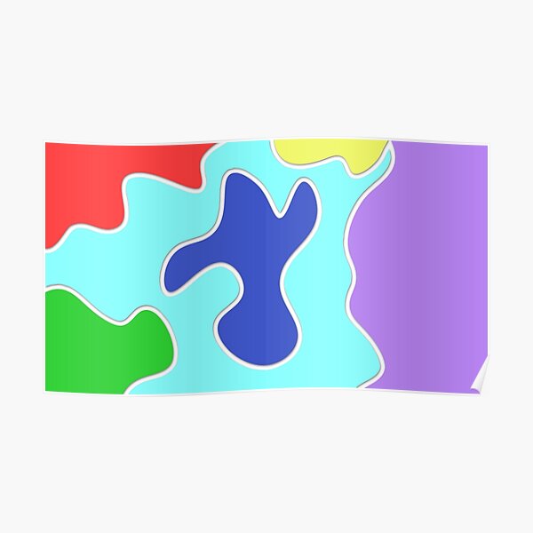 "Colorful abstract rainbow wiggly wavy shapes cutout graphics 02 ...