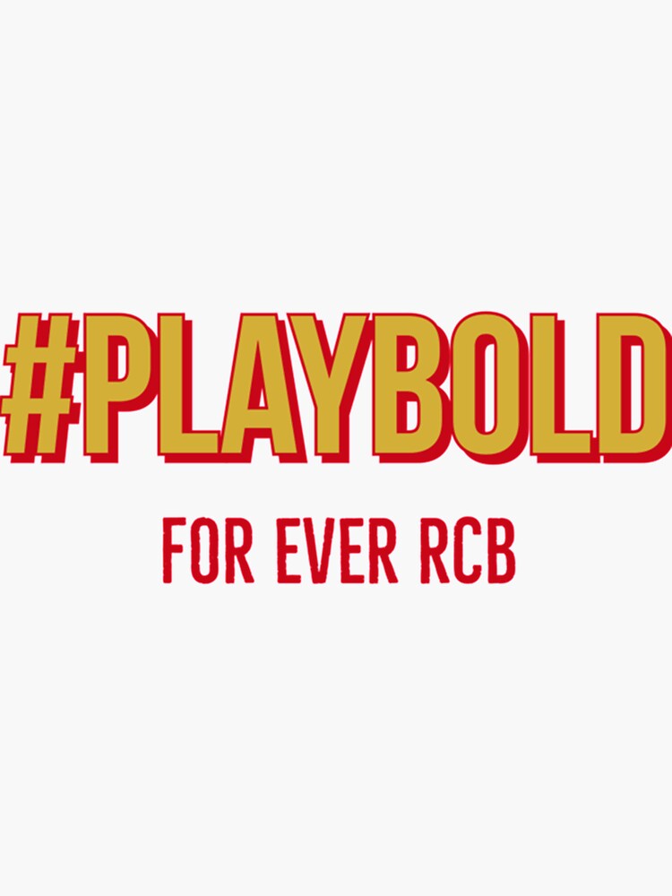 "RCB Playbold Series " Sticker for Sale by lilianAliar | Redbubble