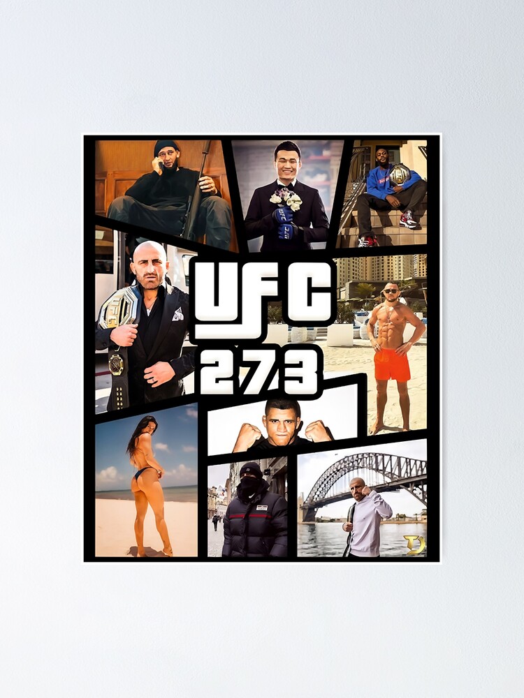 "UFC 273 GTA Theme" Poster for Sale by devlinthomasina | Redbubble