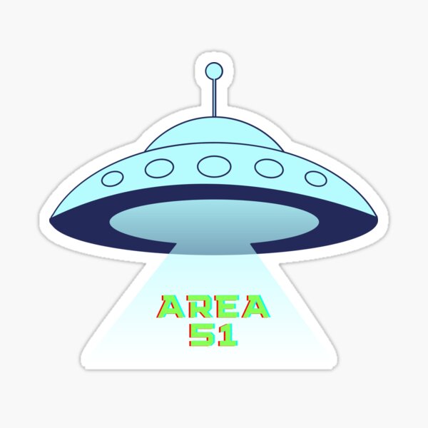 "AREA 51 logo" Sticker by myABstraction | Redbubble