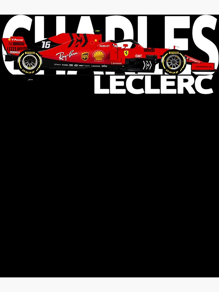 "Charles Leclerc 2019 - SF90 Large White text " Poster for Sale by ...