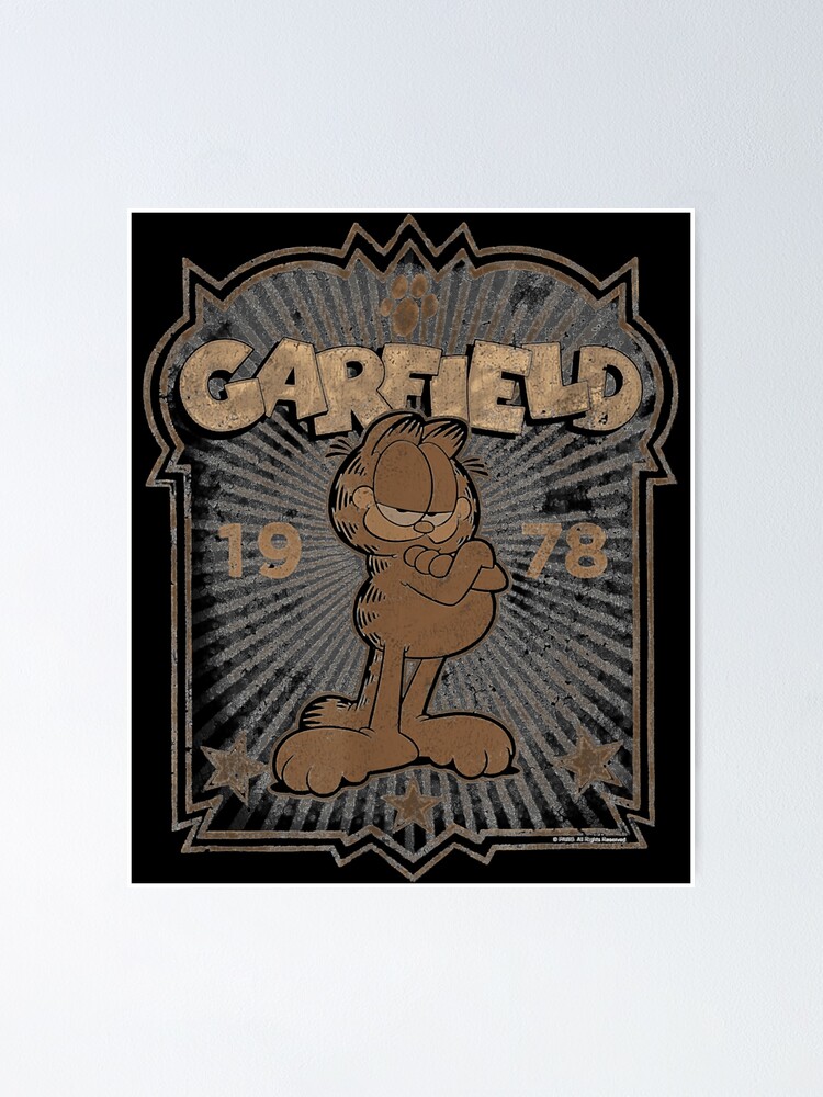 "Garfield Vintage Distressed Est 1978" Poster for Sale by ...