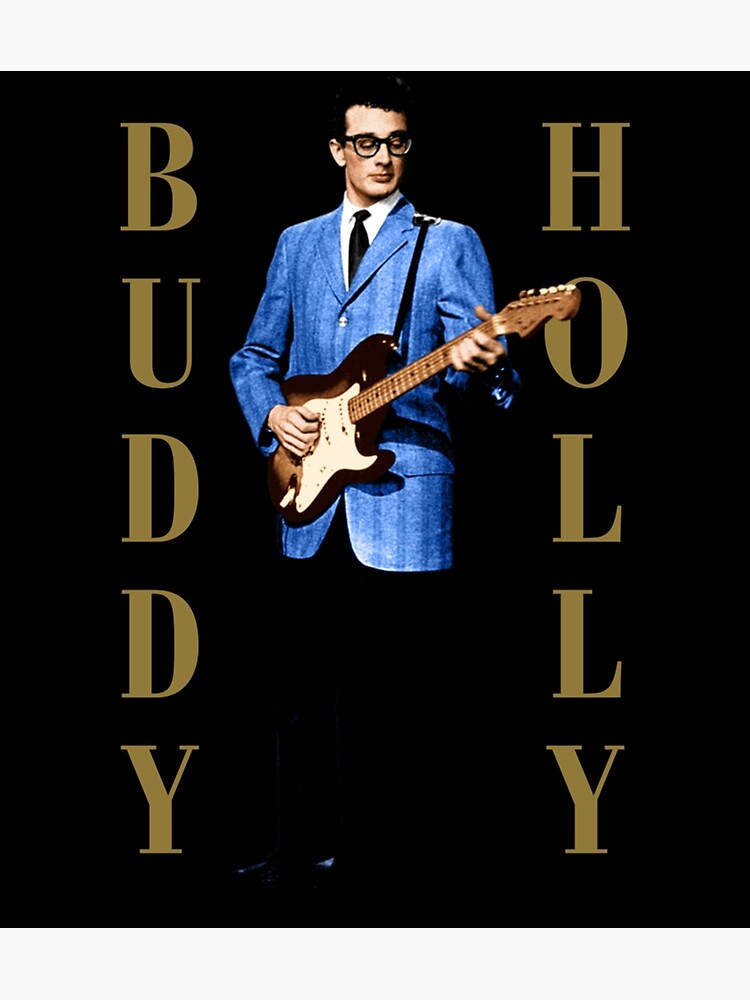"Buddy Holly Oh Boy Sticker" Poster for Sale by fritzgaine | Redbubble