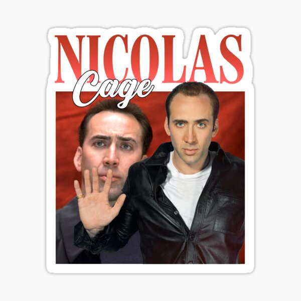 "Nicolas Cage" Sticker by achavo | Redbubble