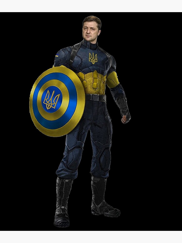 "Zelensky Captain Ukraine Ukrainian Hero" Poster by shlebah | Redbubble