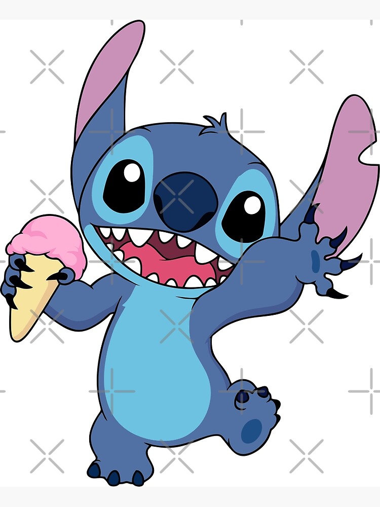 "Stitch Ice Cream" Poster for Sale by PaitoShop | Redbubble