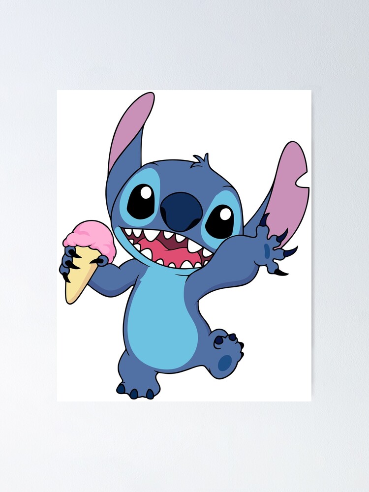 "Stitch Ice Cream" Poster for Sale by PaitoShop | Redbubble