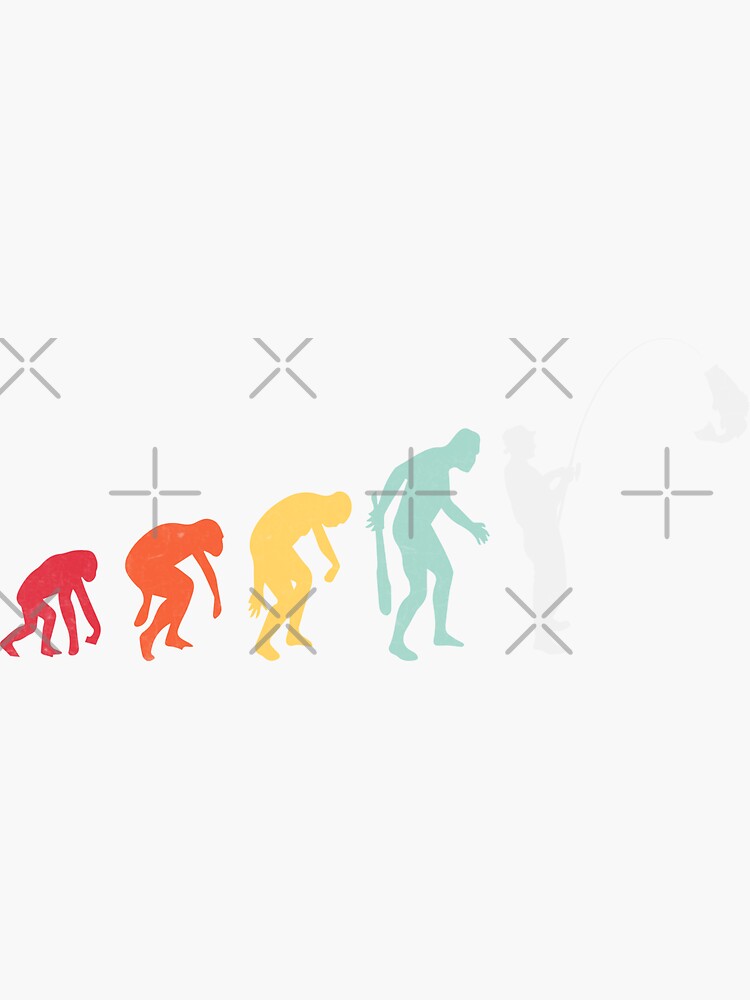 "Fishing Evolution" Sticker by ShaounOmar | Redbubble