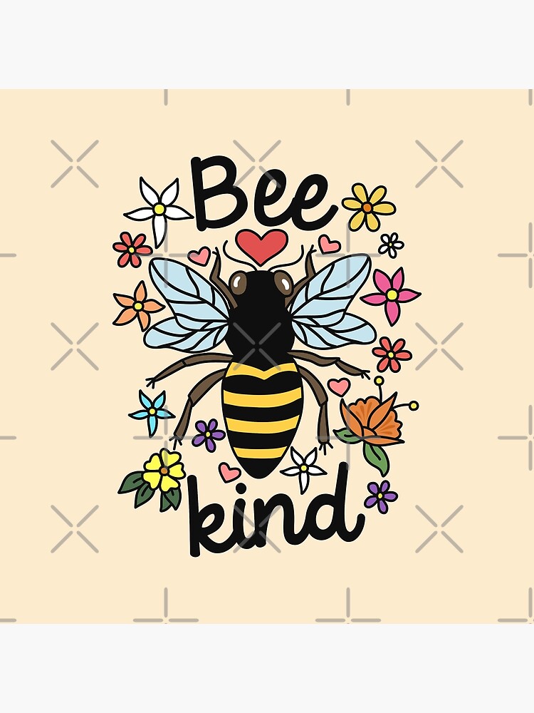 "Vintage floral bee happy poster | Be kind | Spread Kindness ...