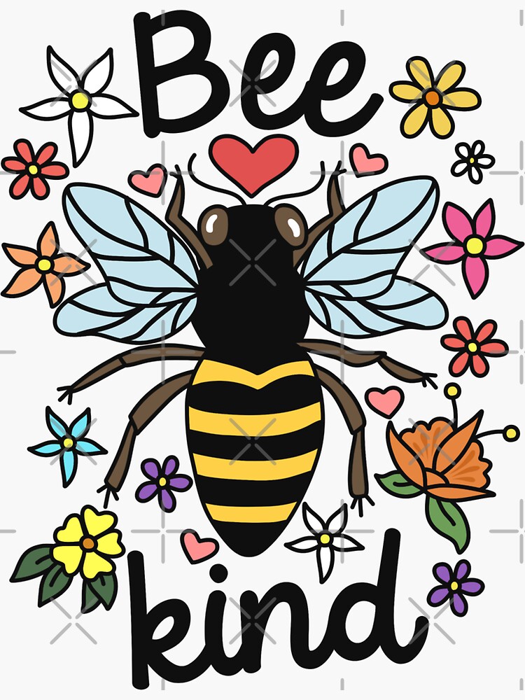 "Vintage floral bee happy poster | Be kind | Spread Kindness ...