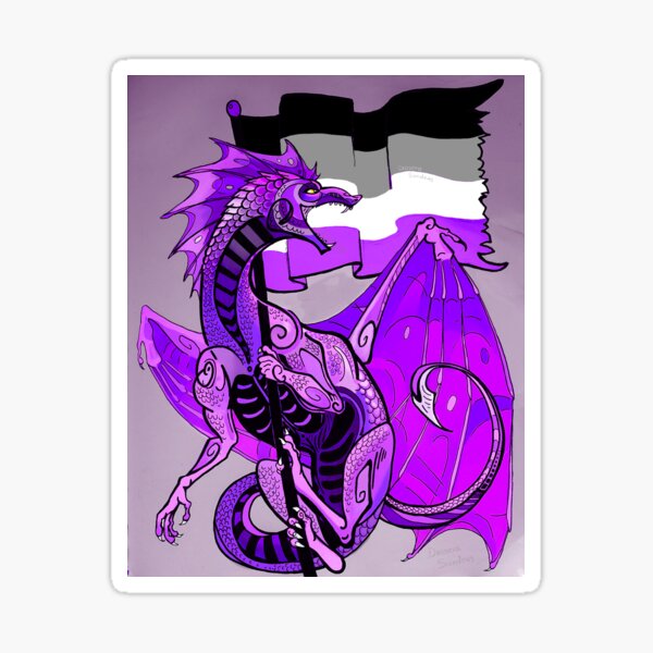 Ace Pride Dragon Sticker For Sale By Sundews Redbubble