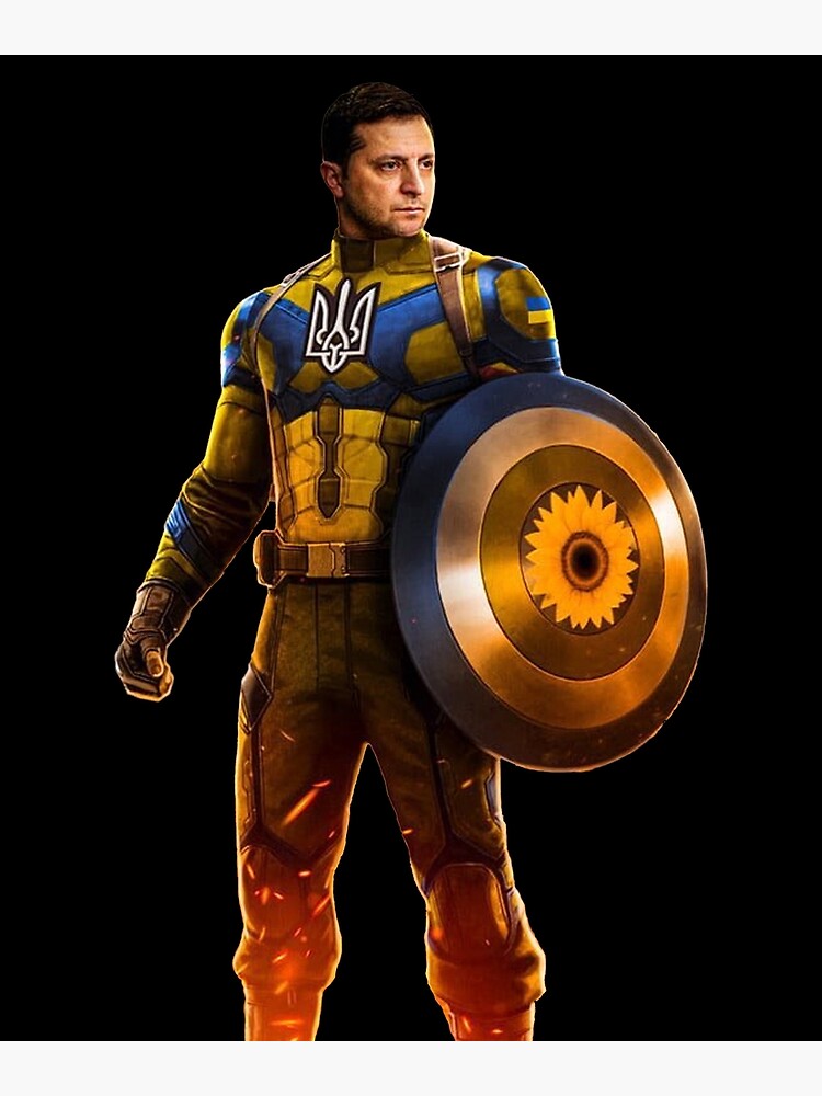 "Zelensky Captain Ukraine Ukrainian Hero President" Poster by shlebah ...