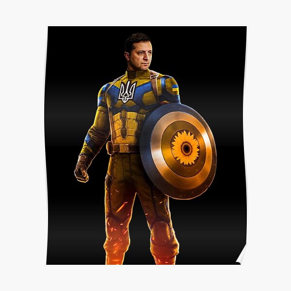 "Zelensky Captain Ukraine Ukrainian Hero President" Poster by shlebah ...