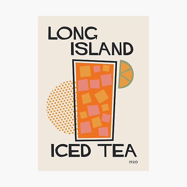 "Long Island Iced Tea Cocktail Mid Century Modern Abstract Print ...