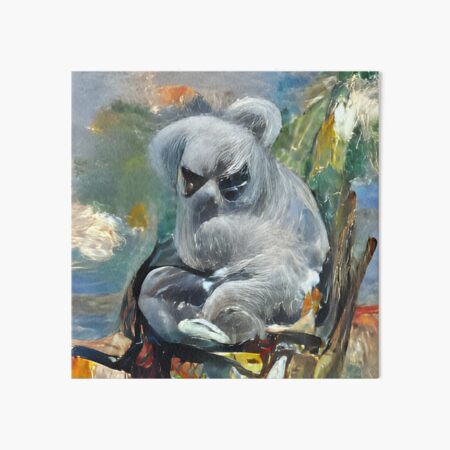 "Very grumpy koala, original digital art cartoon" Art Board Print for ...