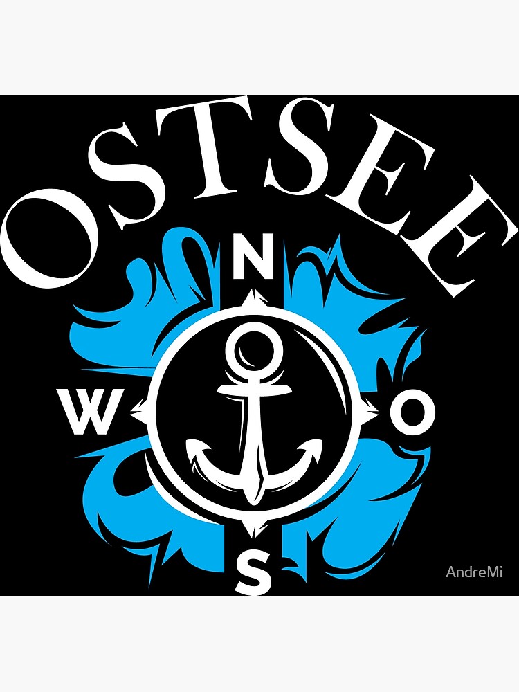 "Baltic sea design wall t-shirts anchor compass symbol" Poster for Sale ...