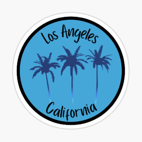 "Los Angeles California" Sticker by LMoonDesigns | Redbubble
