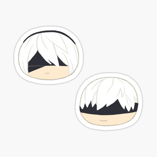 "NieR Automata 2B & 9S Omanjuu" Sticker for Sale by pommmec | Redbubble